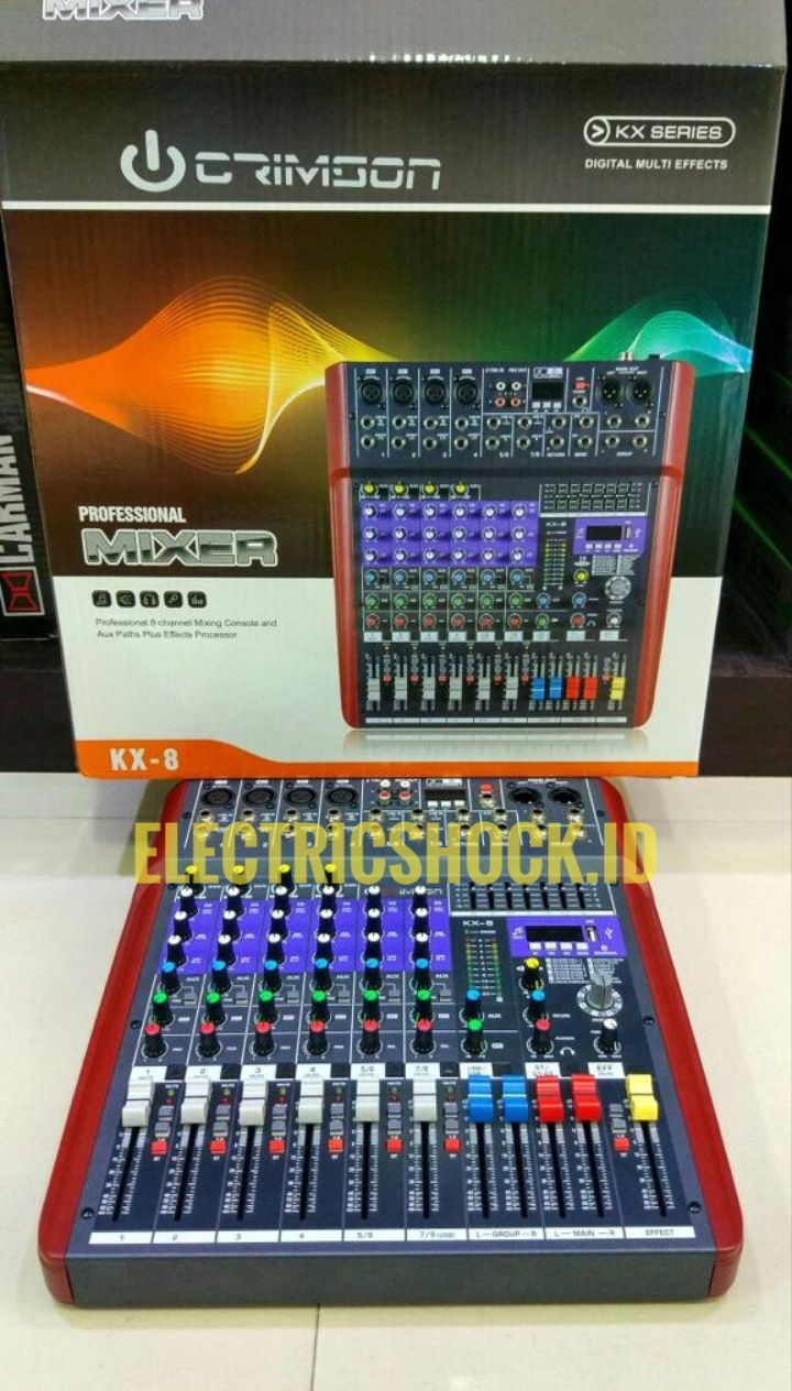 MIXER AUDIO CRIMSON KX 8 / KX8 BLUETOOTH EQUALIZER ORIGINAL 8CHANNEL | Lazada Indonesia