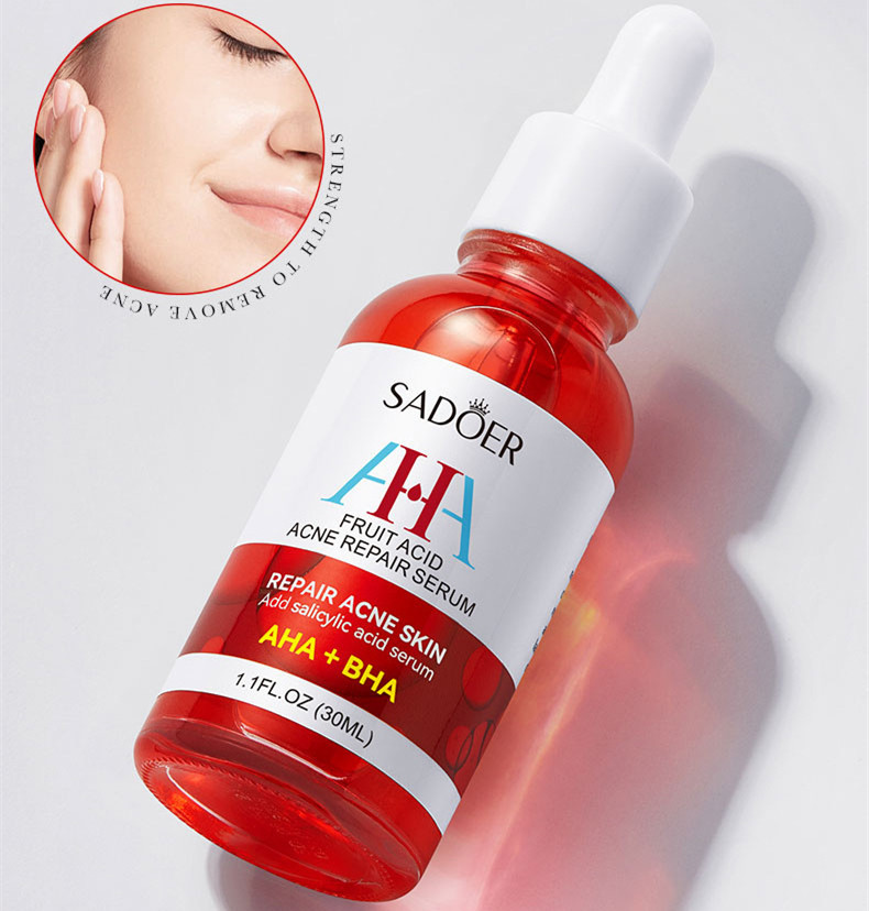 SADOER Salicylic Acid Acne Treatment Face Serum Fruit acids Essence Moisturizing Shrink Pores ...