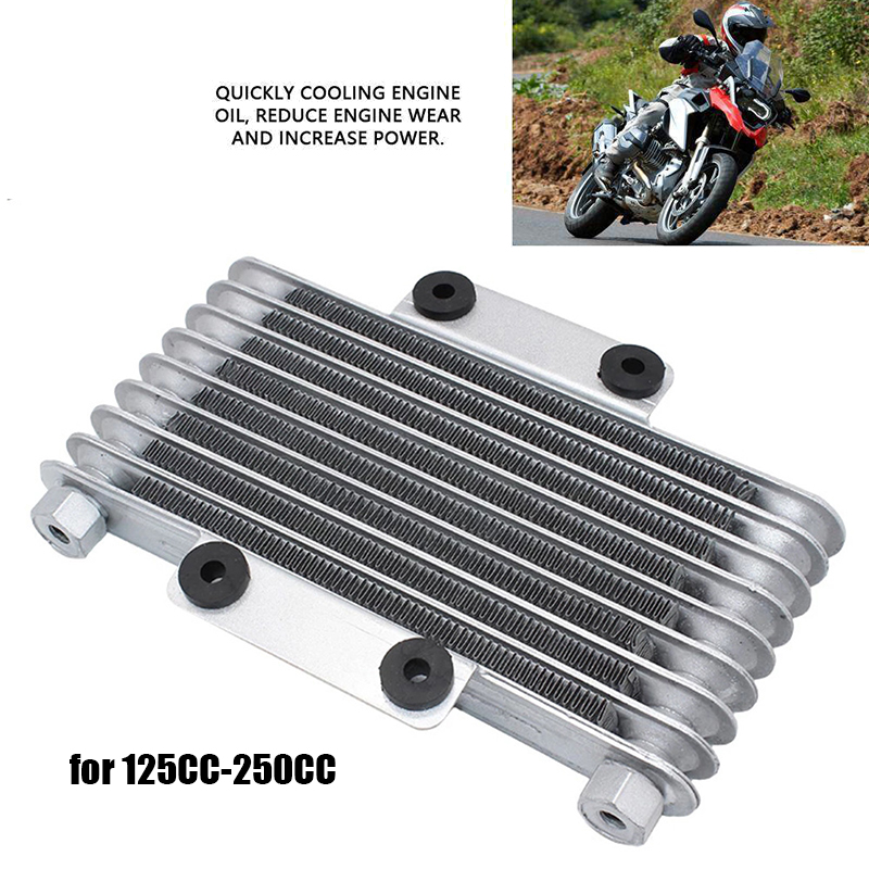 Aluminum 125ml Engine Oil Cooler Cooling Radiator for 125CC-250CC ...