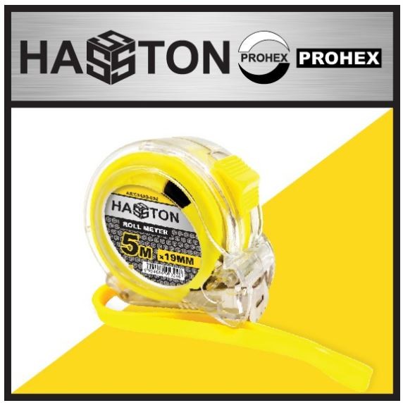 HASSTON PROHEX - Meteran Rol 5meter Transparan Roll Bening 5m x 19mm ...