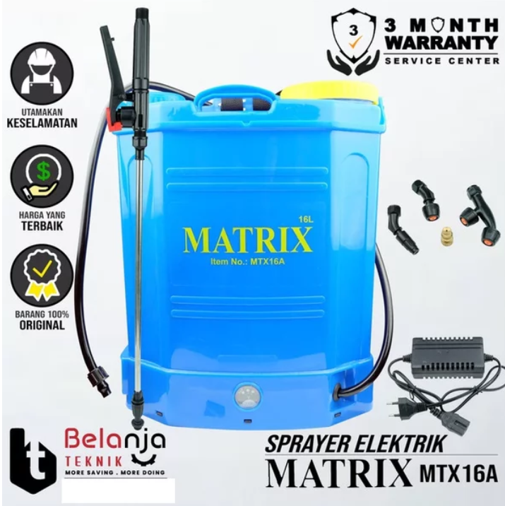 Sprayer Elektrik Matrix MTX 16A - Alat Semprot Hama. Gulma ...