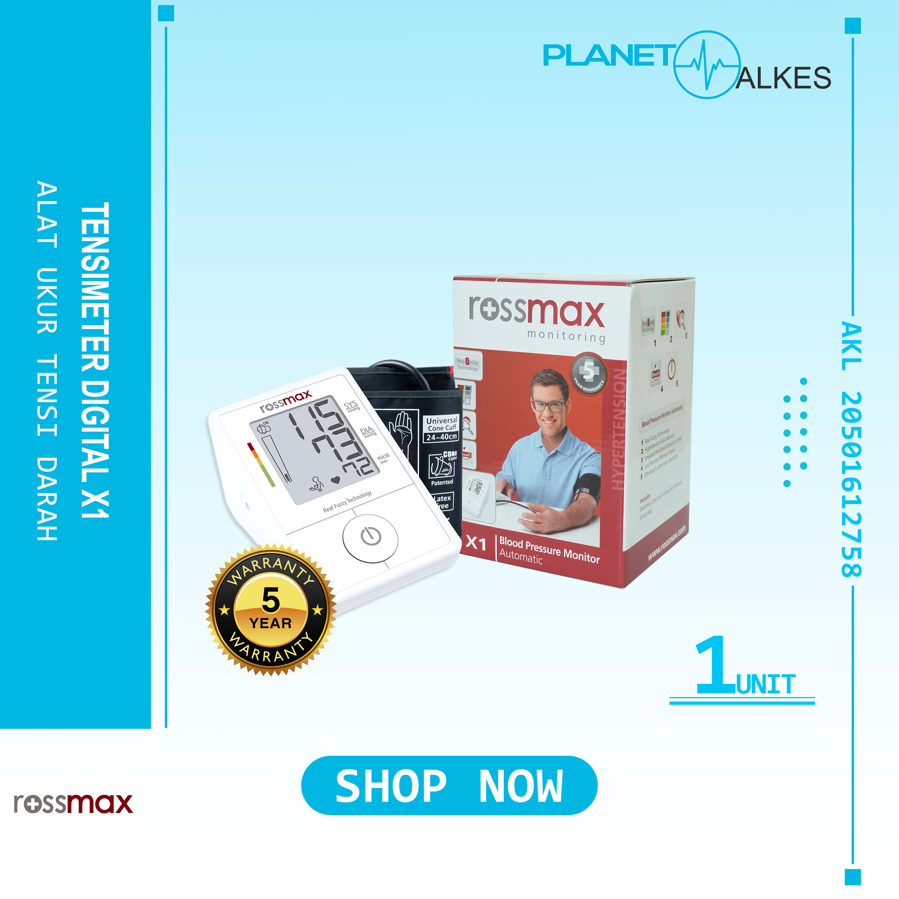 ROSSMAX X1 Tensimeter Digital Tekanan Darah GARANSI - Blood Pressure ...