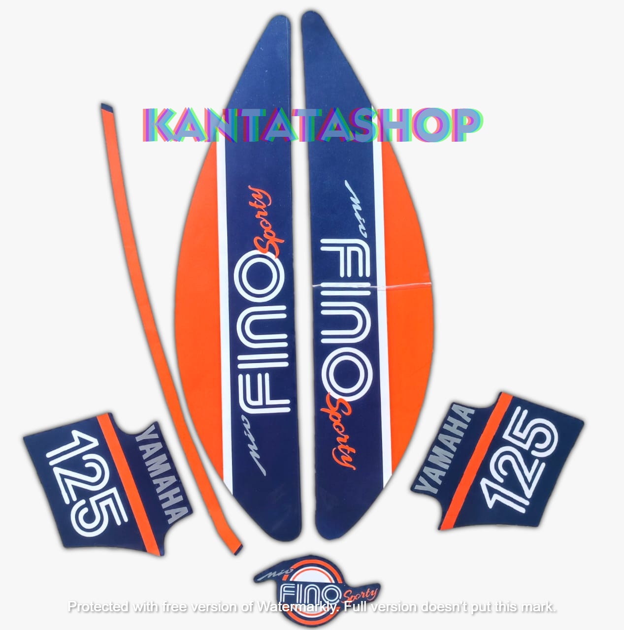 STIKER STRIPING LIS LES BODY MOTOR YAMAHA FINO 125 2017 & STRIPING ...