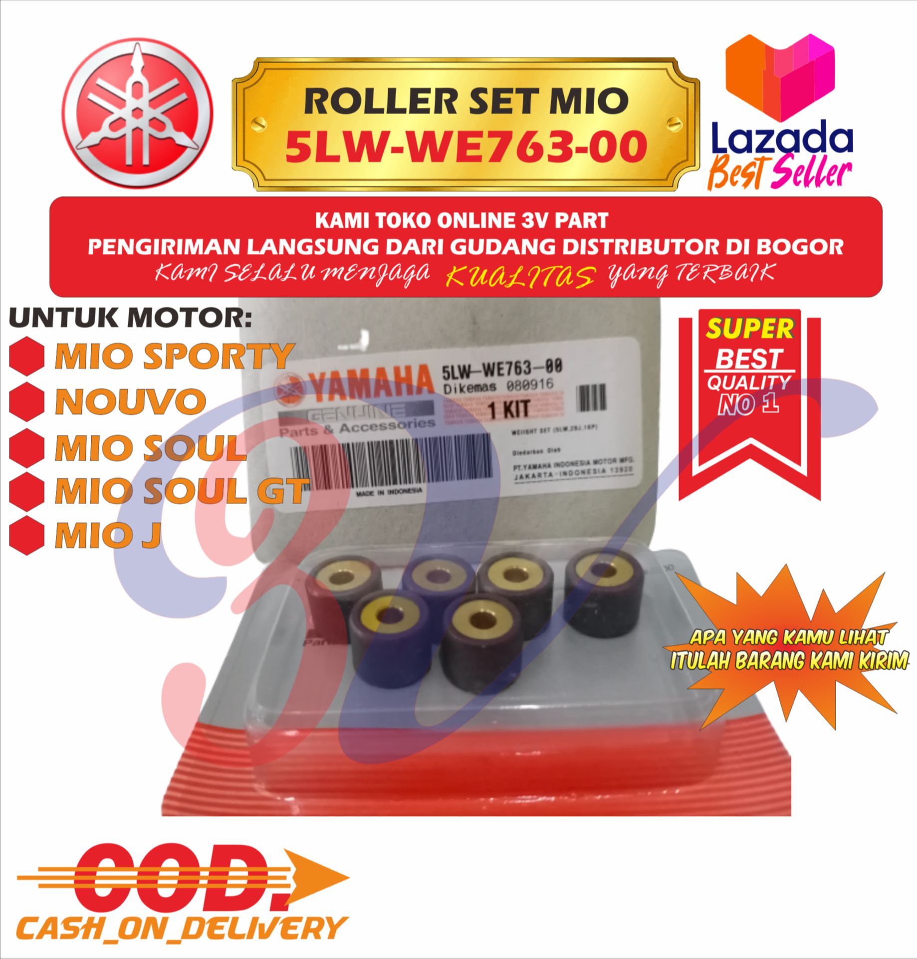ROLLER SET YAMAHA MIO SPORTY 5LW-WE763-00 | Lazada Indonesia