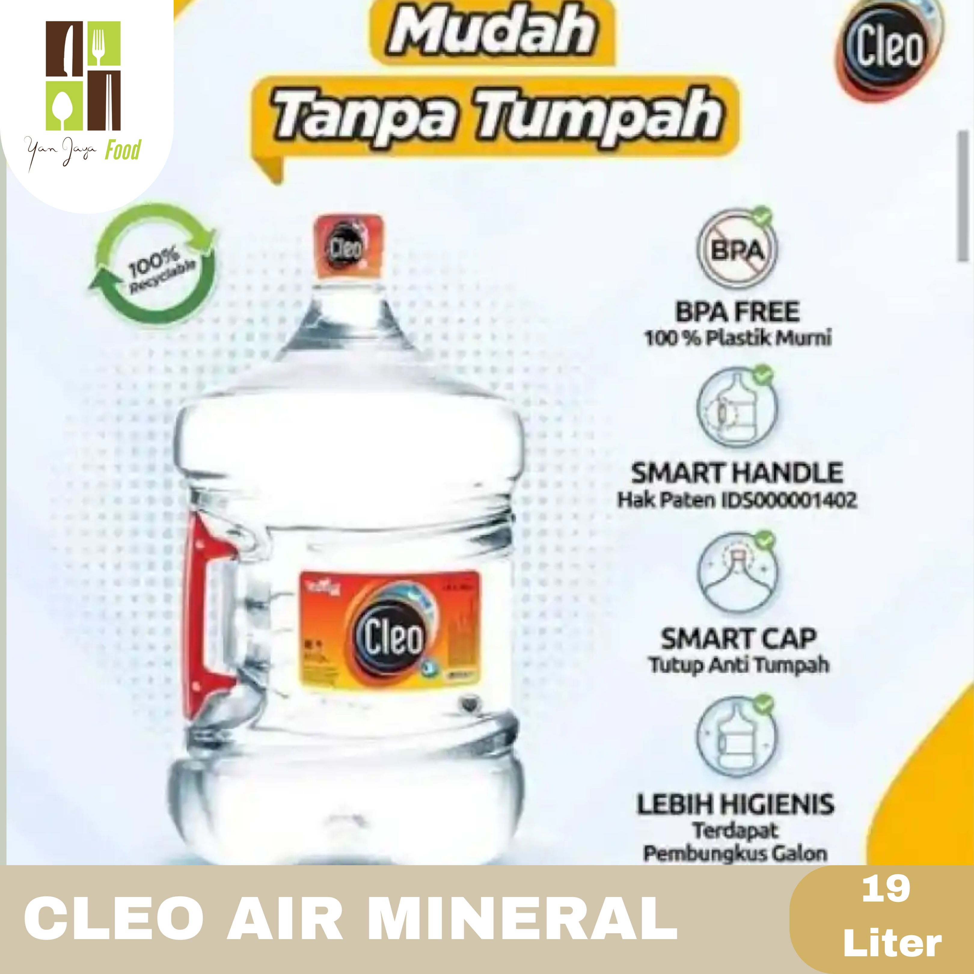 Cleo Galon 19 Liter Air Mineral Galon + Isi | Lazada Indonesia