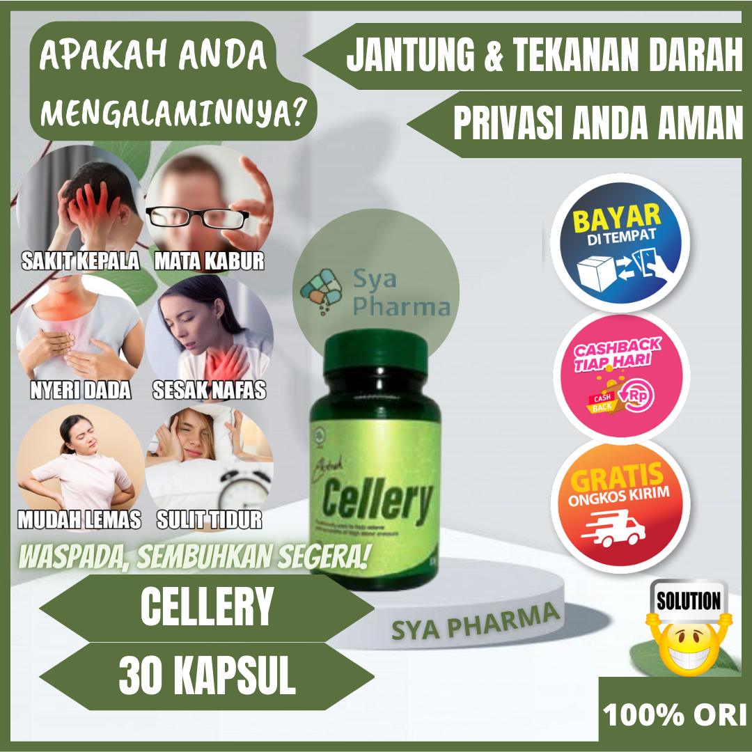 Kapsul Ekstrak Cellery Obat Herbal Untuk Kolesterol dan Hipertensi 30 ...