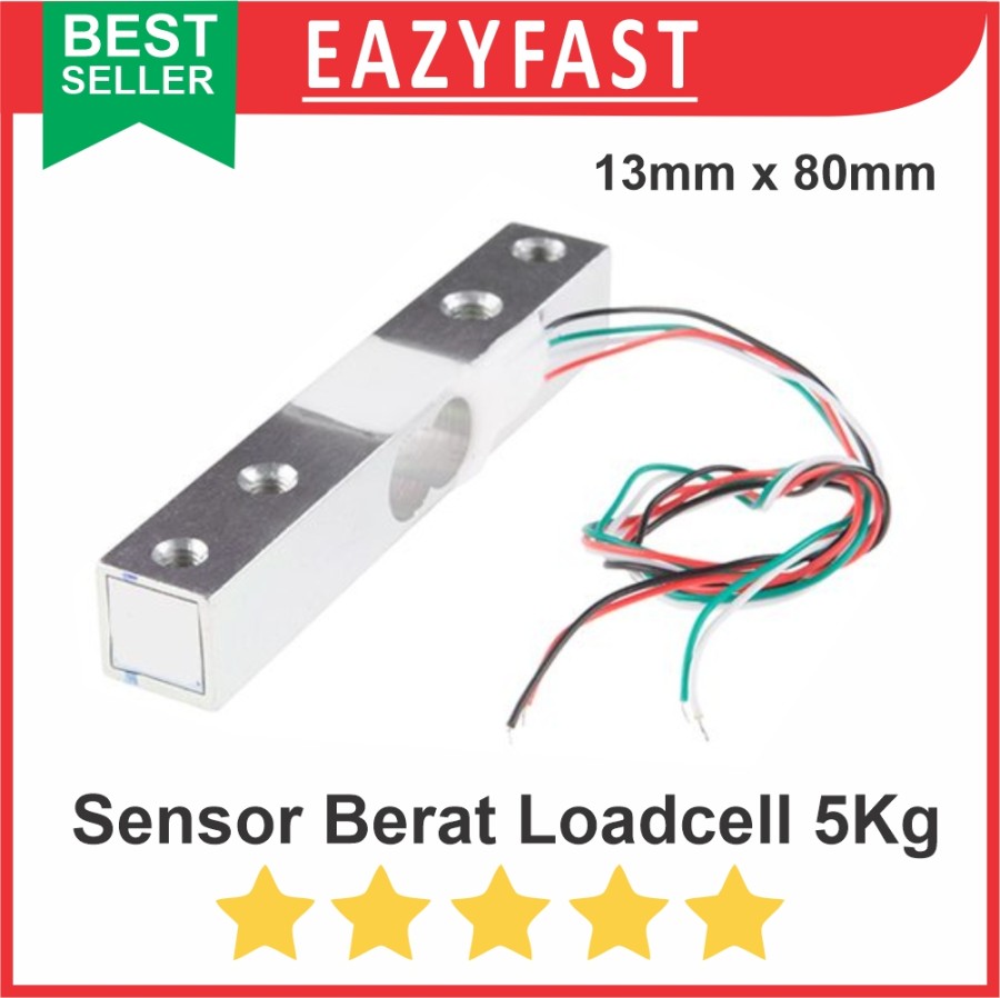 Sensor Berat Loadcell 5Kg 5 Kg Load Cell Arduino Bar Scale Weight ...