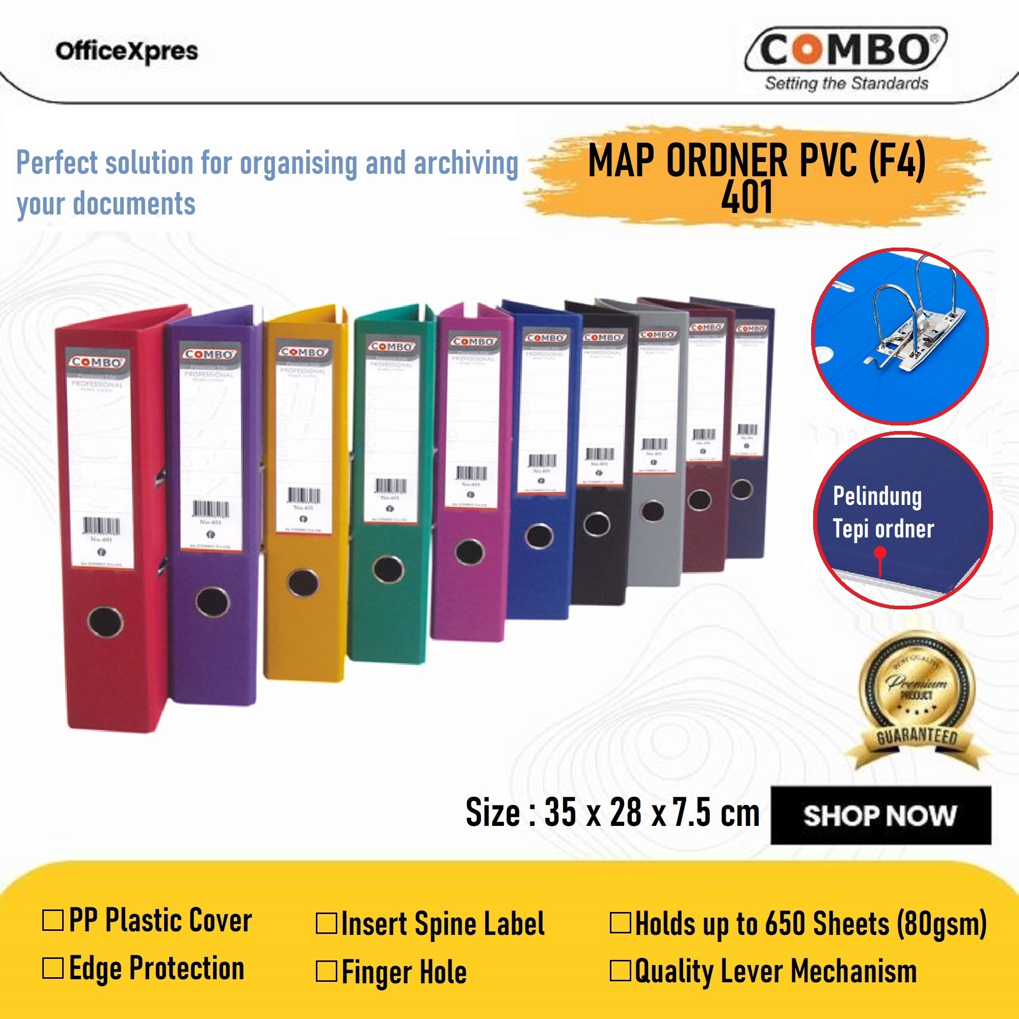 Odner Map F4 Folio PVC / Ordner Map Plastik Legal File PVC 401 Combo / Folder File F4 Combo ...