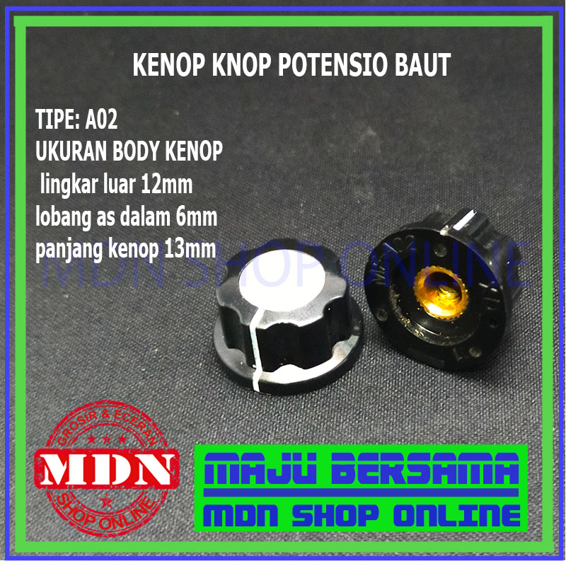 Kenop knop potensio baut A02 A03 A04 A05 per 5 pcs | Lazada Indonesia