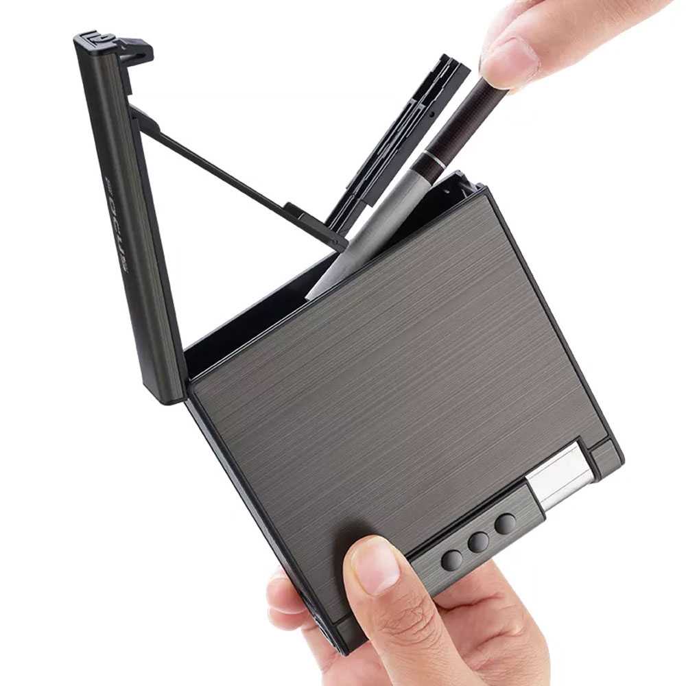 KOTAK ROKOK PLUS KOREK API BARA BUTANE ISI 20 SLOT ROKO BAHAN ALUMINIUM ...