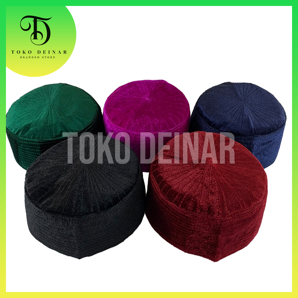 Peci Kopiah Beludru, Peci Bani Hasyim, Hijau, Ungu, Hitam, Biru Dongker ...