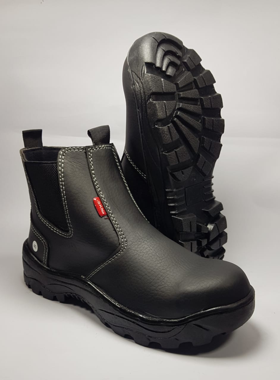 Sepatu Safety Semiboot Kulit Omega Merk SKN Safety Shoes Proyek Tambang ...