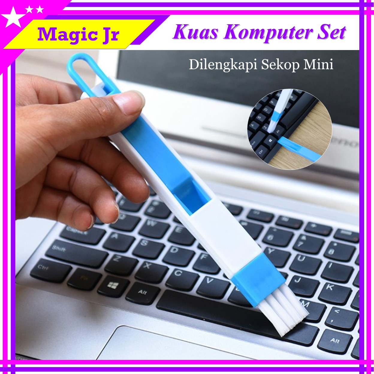 Kuas Keyboard Komputer Laptop Kuas Mini Set Sekop Kuas Debu Sudut ...
