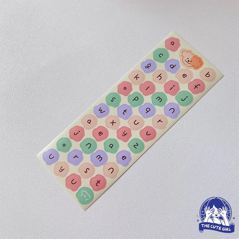 Rounded Label Sticker Alphabet Warna Menarik - Stazionario | Lazada ...