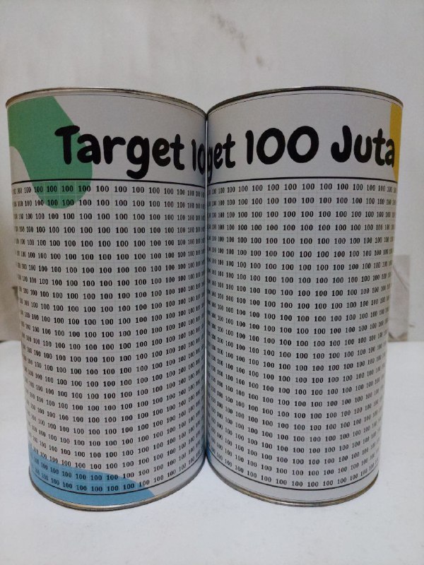 Celengan target 100 juta jumbo besar gede karakter viral bisa desain ...
