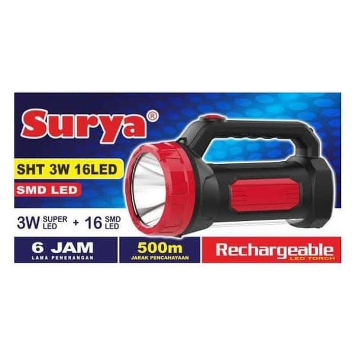 SENTER LED SURYA SHT 3W 16 LED LAMPU DARURAT SURYA EMERGENCY LED 3W 16 ... SENTER LED SURYA SHT 3W 16 LED LAMPU DARURAT SURYA EMERGENCY LED 3W 16 ...