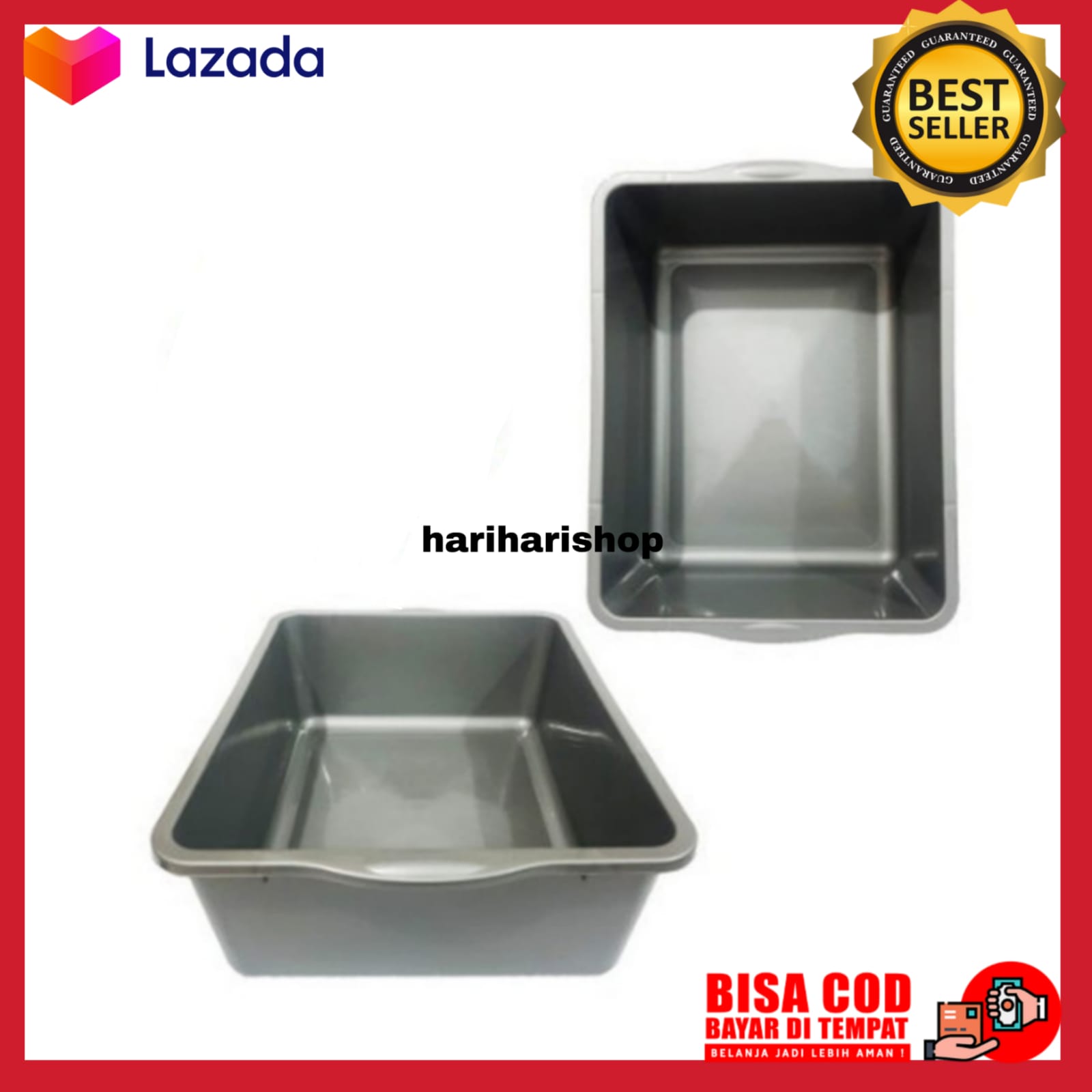 Bak baskom segi Silver tebal mikiwa No.1 Hidroponik/BAK PASIR | Lazada ...