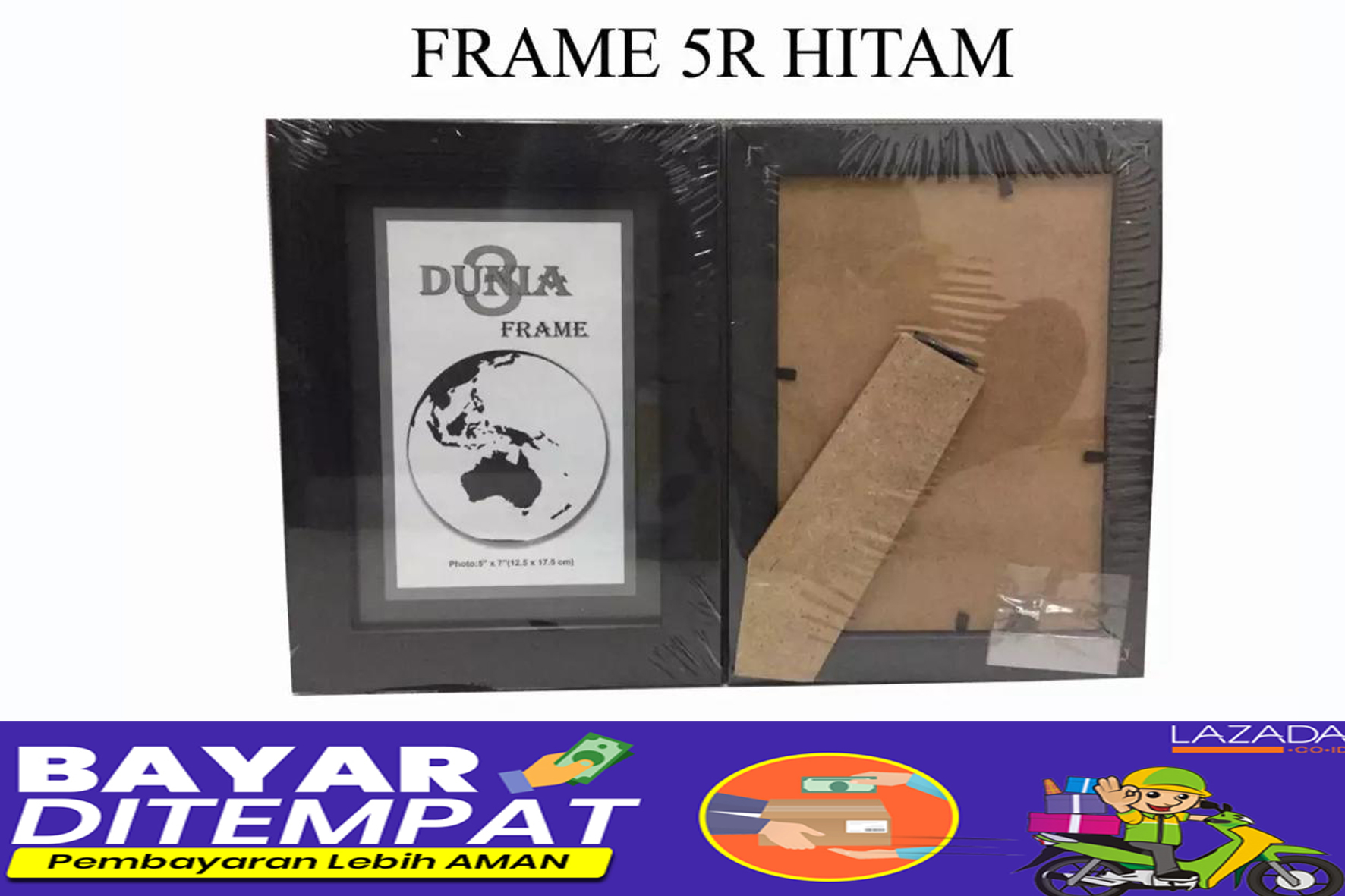 BINGKAI FOTO 5R MINIMALIS HITAM / FRAME FOTO 5R HITAM | Lazada Indonesia