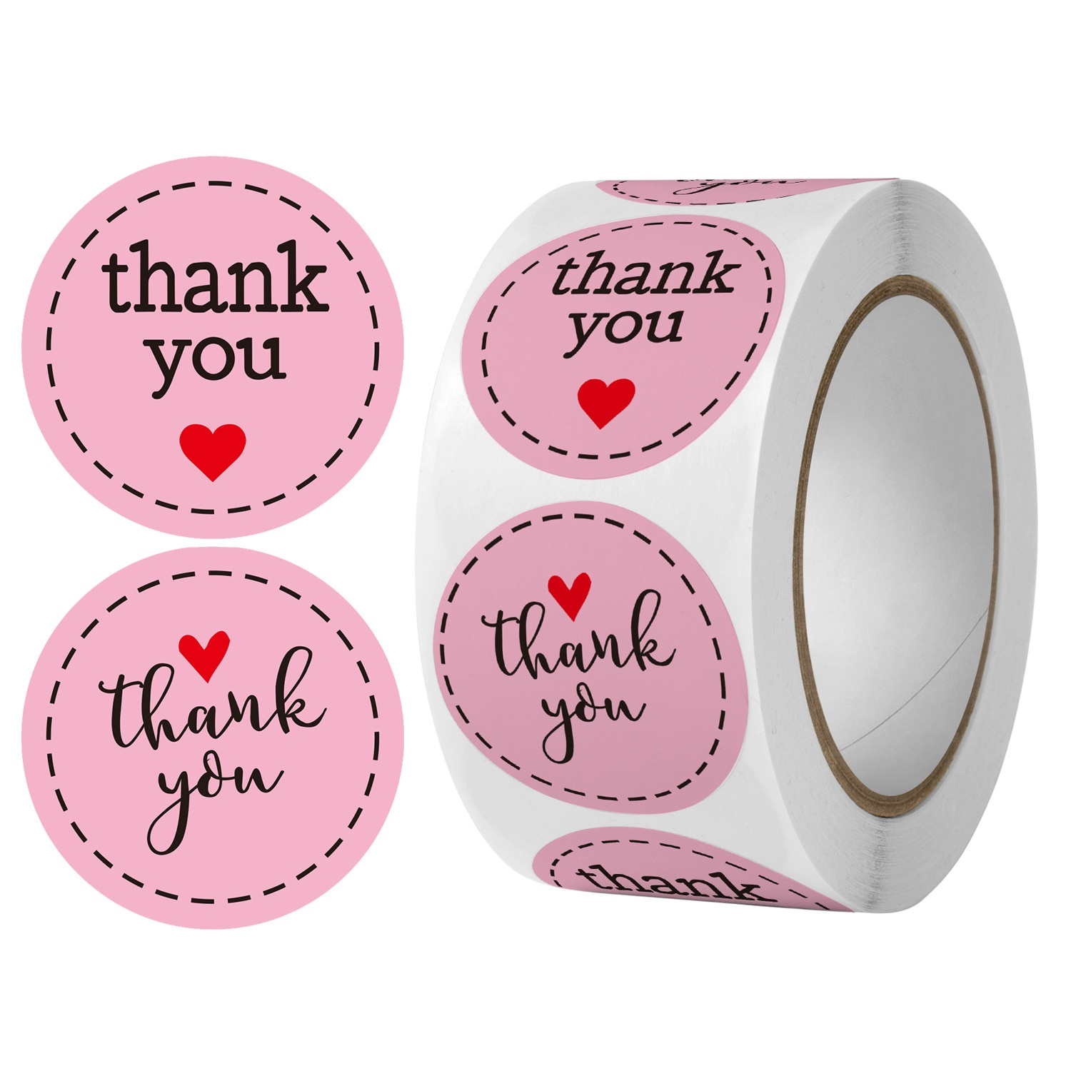 Fasty Hl0596 Stiker Thank You 1 Roll 500pcs Sticker Thank You Stiker