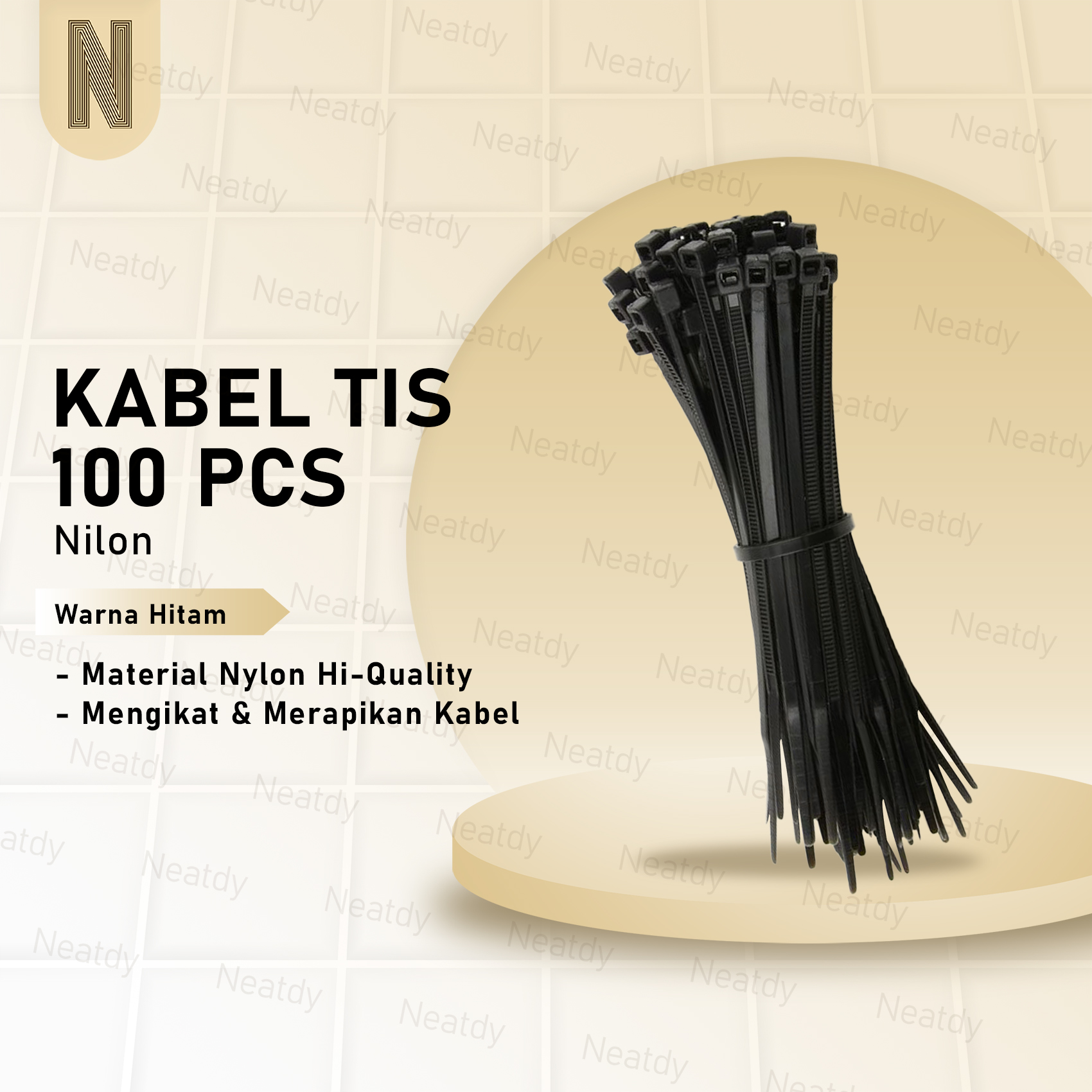 Kabel Tis 20 cm 100 mm Cable Ties Tie Nylon Nilon Besar Hitam 100 pcs | Lazada Indonesia