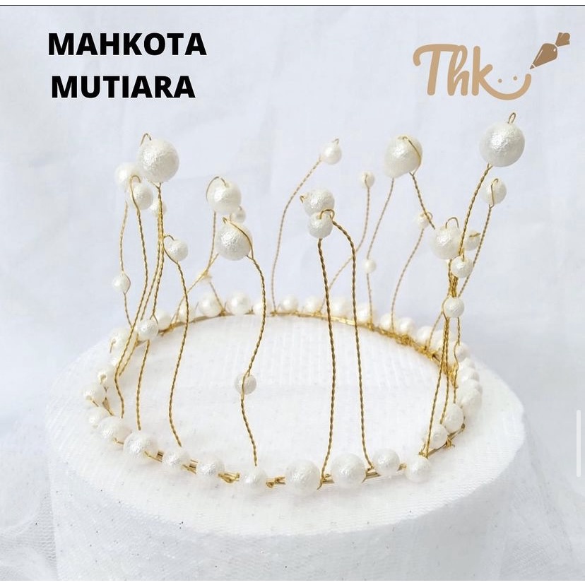 HM-M1 Hiasan Kue Cake Topper Mahkota Crown Mutiara | Lazada Indonesia