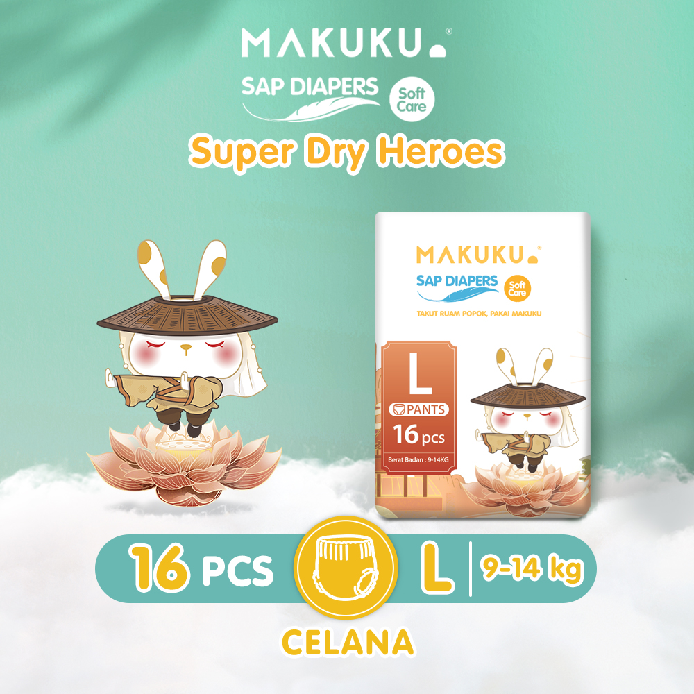[1 PACK] MAKUKU SAP Diapers Soft Care Pants Ukuran NB-S/M/L/XL/XXL ...