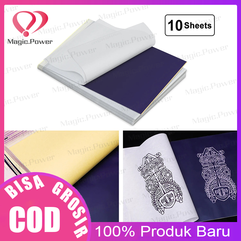 10Pcs Kertas Karbon Tato Paper/ Transfer Stensil Kertas Carbon Thermal ...