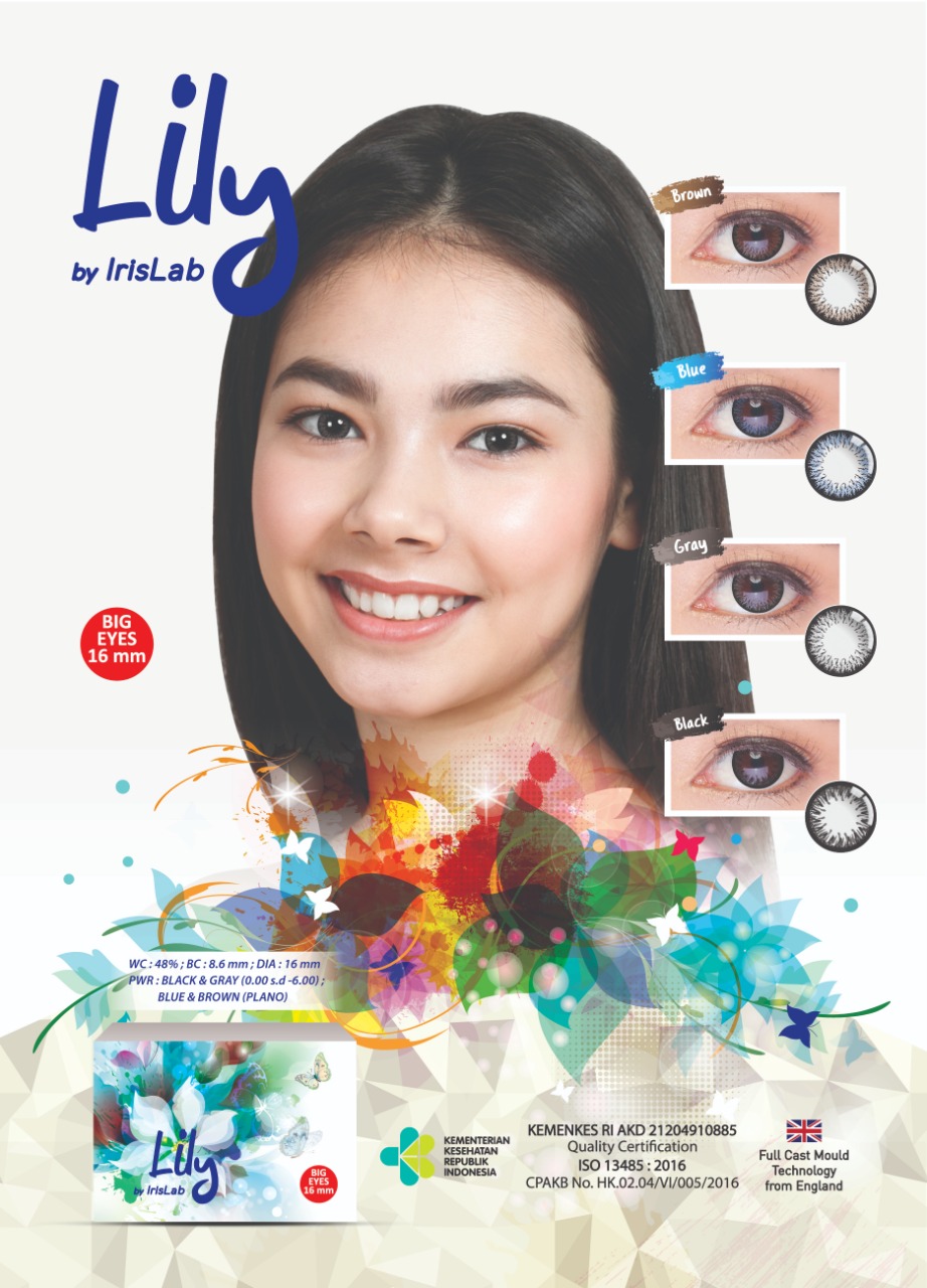 SOFTLENS LILY BY IRIS LAB 16MM BIG EYES - NORMAL (FREE TEMPAT LENSA) | Lazada Indonesia