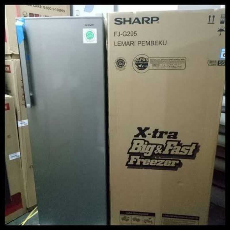 Frezer Sharp Sj-G295 Lemari Pembeku 10 Rak SJ G295 Upright Freezer ...