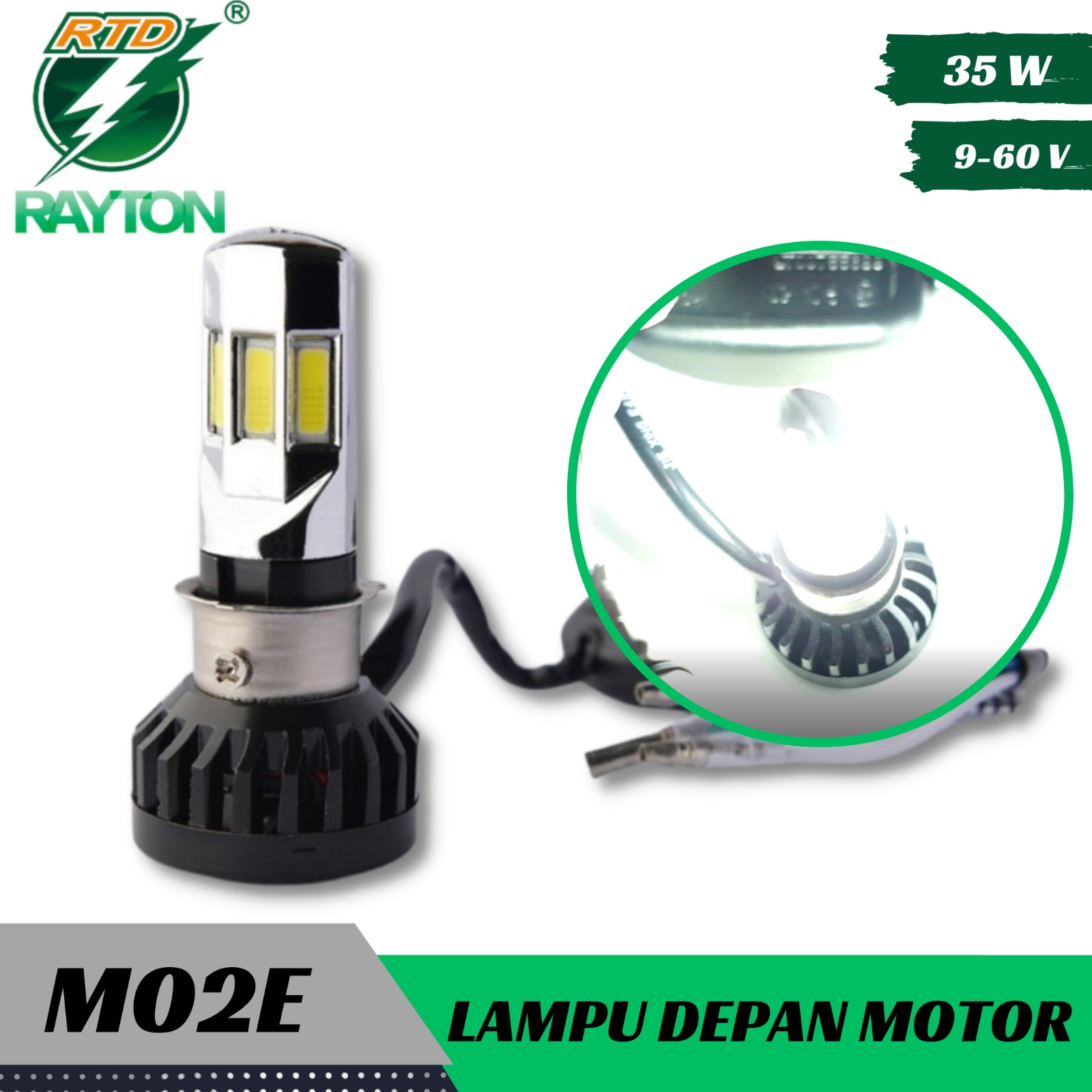 Lampu Motor RTD M02E 6 Sisi 6 MATA HeadLamp RAYTON M02E Universal Lampu ...