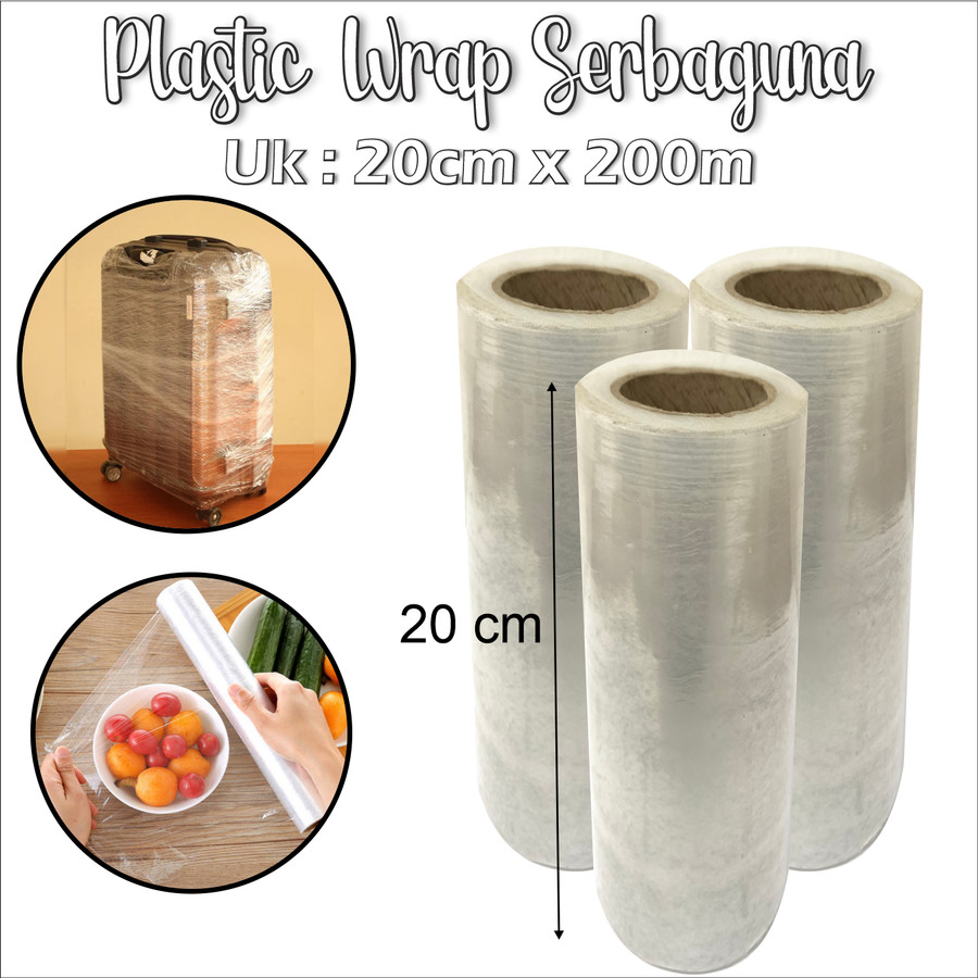 Plastic Wrap / PLASTIK WRAPPING 20cm X 200m | Lazada Indonesia