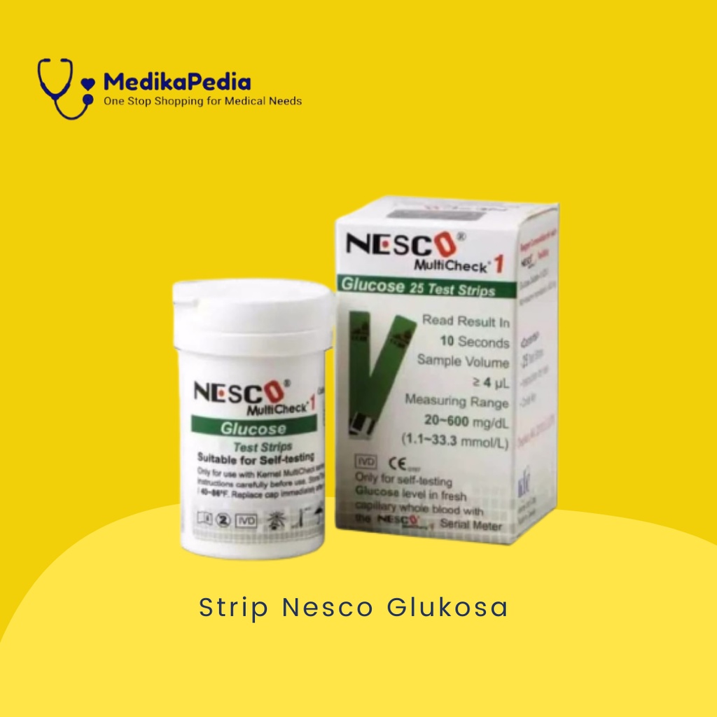 Strip Gula Darah Nesco isi 25pcs / Stick Glukosa Glucose Nesco ...