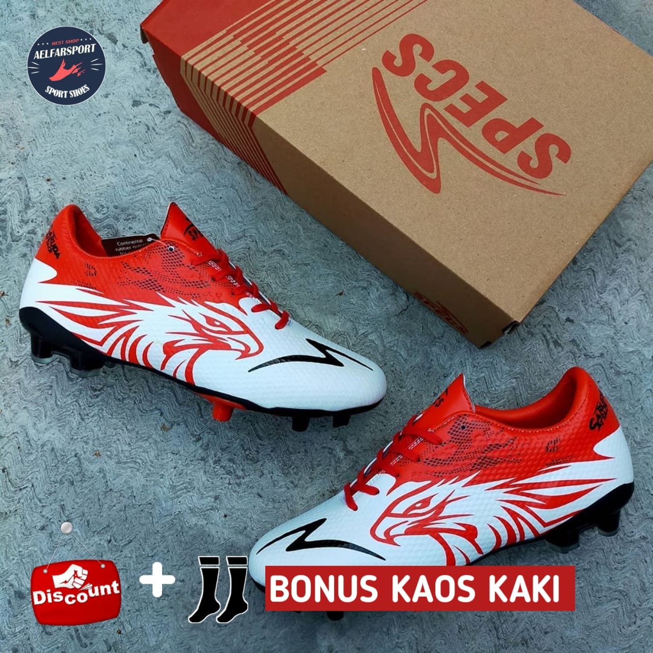 Sepatu Bola Specs Garuda Attack Terbaru 2020 Komponen BARANG SAMPAI ...