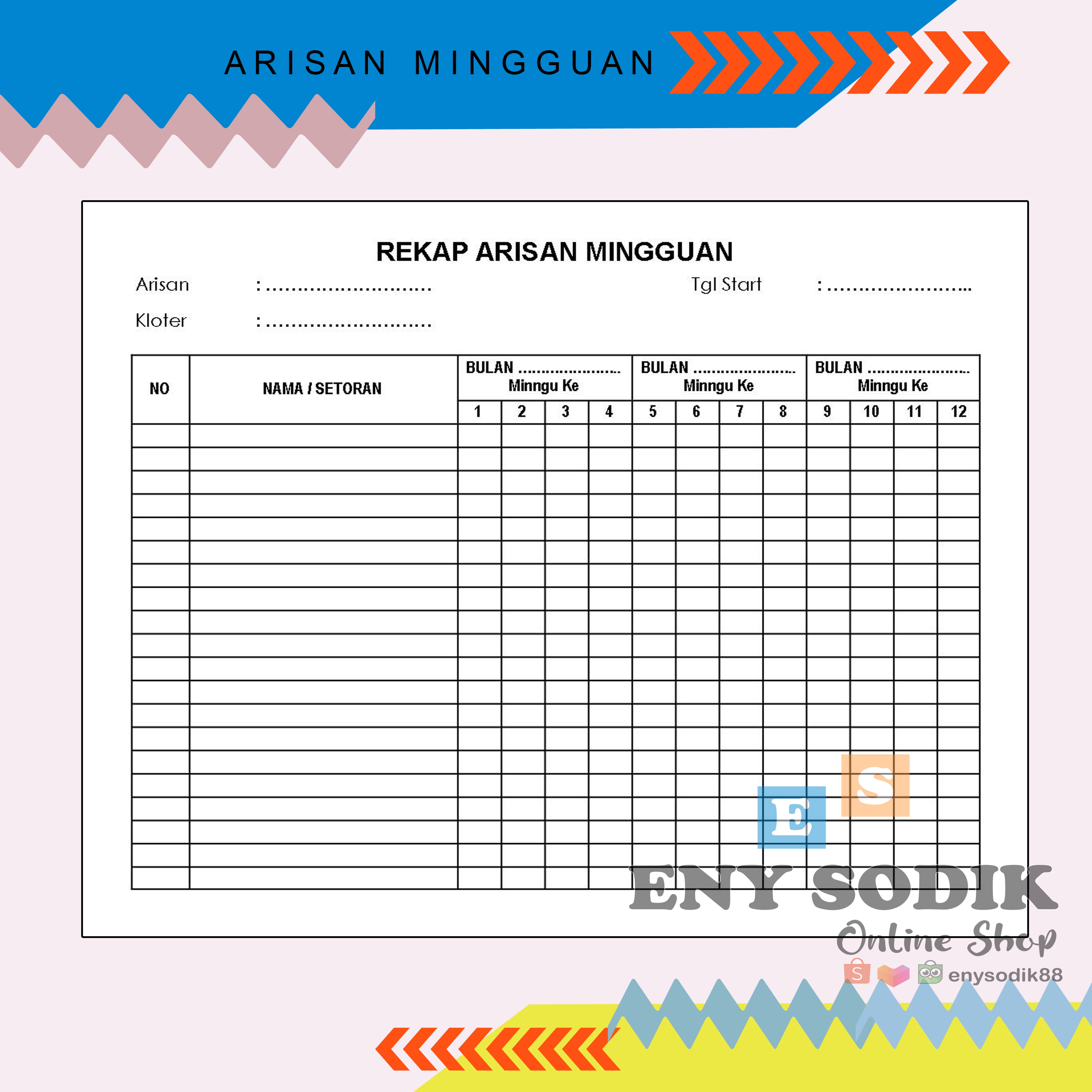 BUKU REKAP ARISAN 48 HAL CUSTOM | Lazada Indonesia