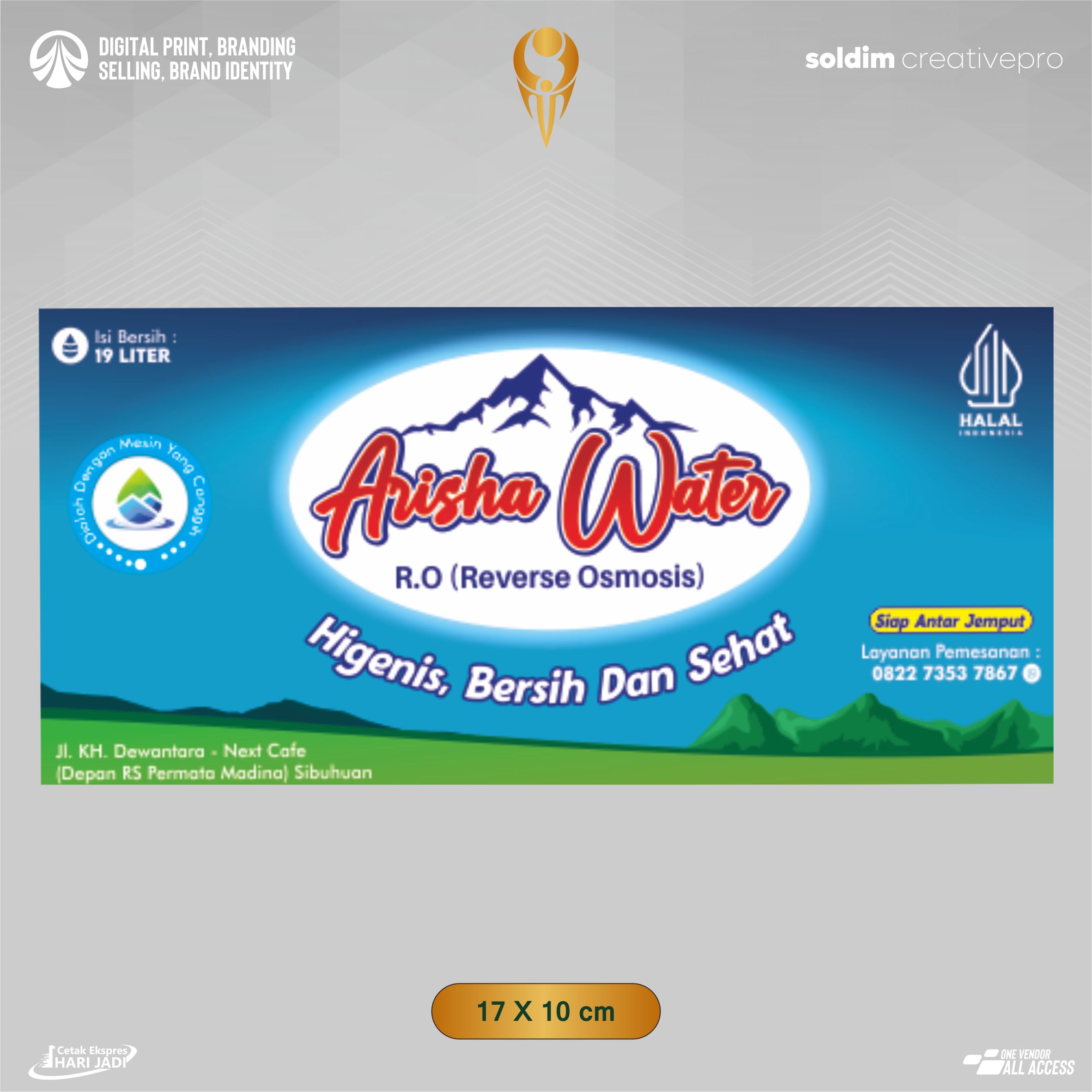 STIKER GALON ISI ULANG ANTI AIR - SOLDIMPRO | Lazada Indonesia