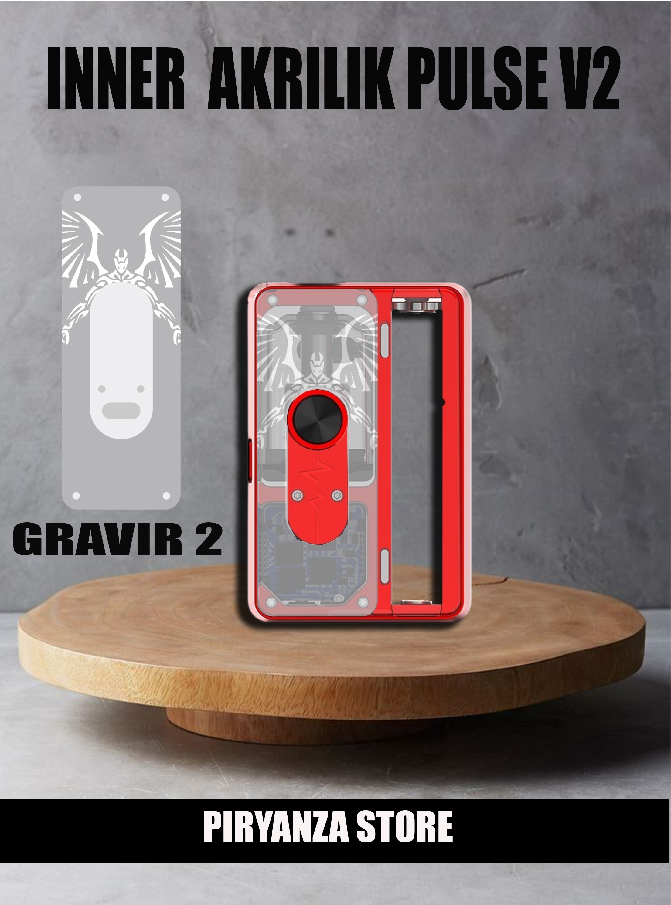 Inner Akrilik Pulse V2 Polos Dan Gravir Custom-Piryanza Store | Lazada ...