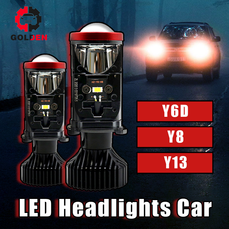 2Pcs Lampu Depan LED Y6D/Y8/Y13 H4 6000K Kualitas Tinggi 120W Ori Import Super Terang Lampu ...