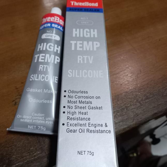 THREEBOND SUPER SEALER NO 1 ABU-ABU-GREY 75gr HIGH TEMP RTV SILICONE ...