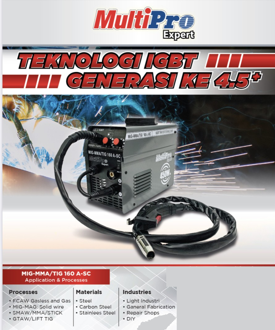 Multipro Mesin Las / Travo Las Mig MMA Tig 160 A-SC 3 in 1 / Mesin Las ...