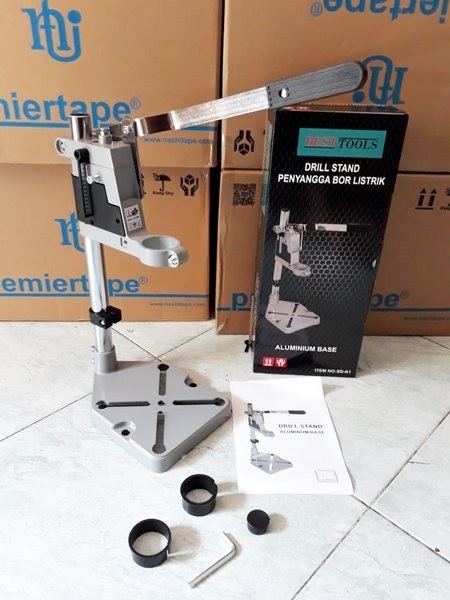 dudukan bor drill stand mesin bor tangan menjadi bor duduk | Lazada ...