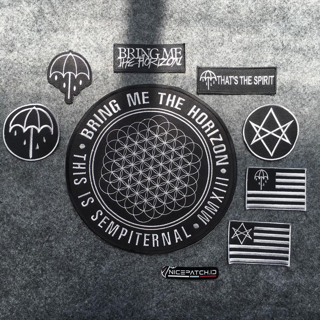 PAKET EMBLEM BORDIR PATCH BAND BMTH BRING ME THE HORIZON COMPLETE V2 ...
