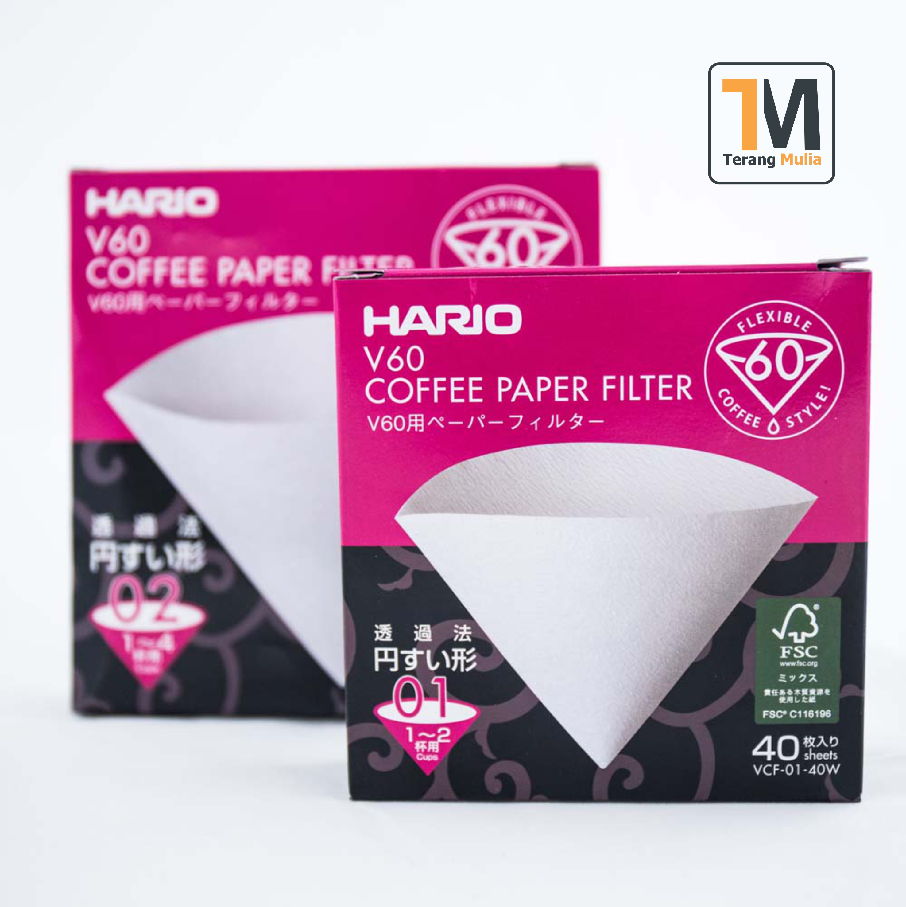 Hario Paper Filter Saringan Kopi V60 Dripper 01 VCF 01-40W | Lazada ...