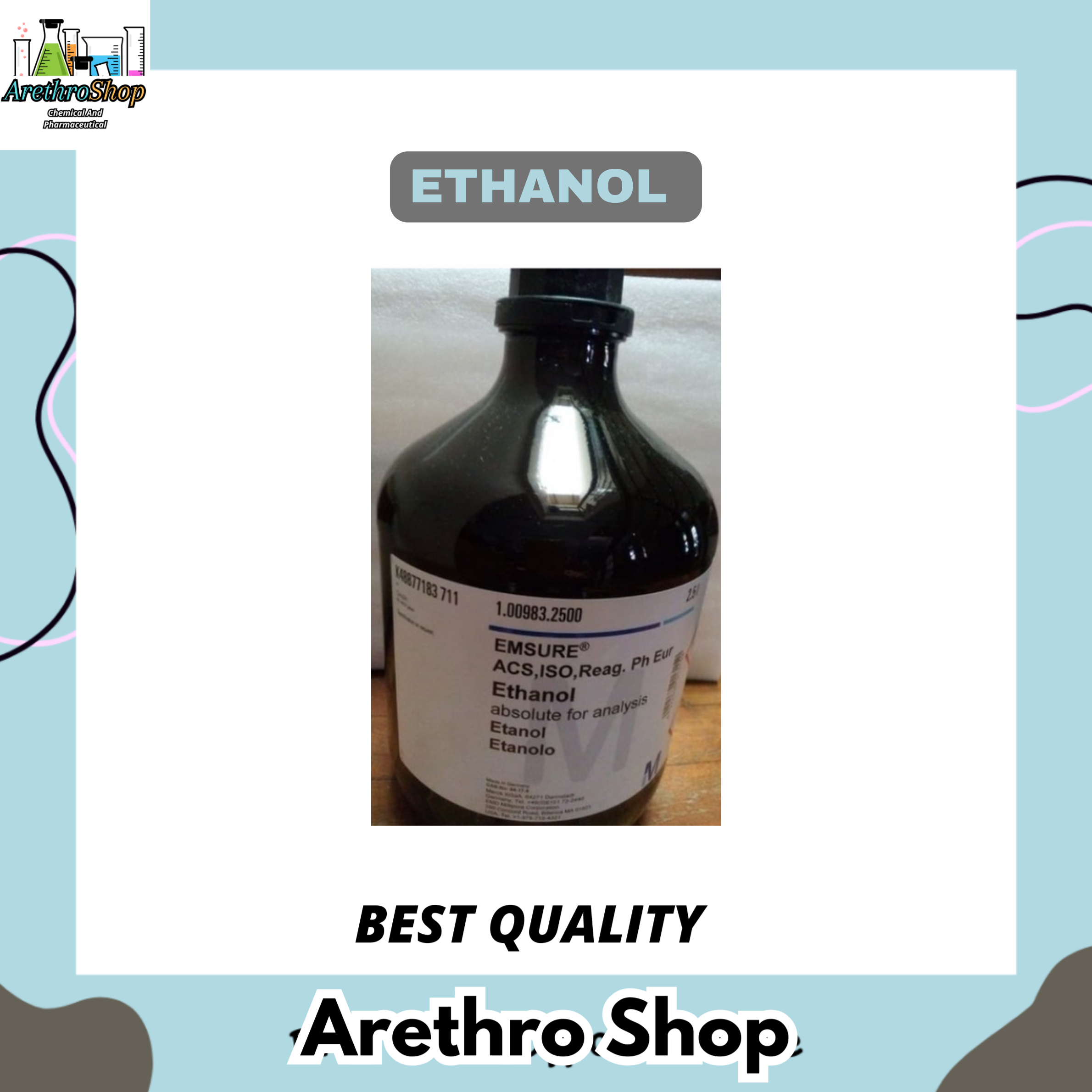 ETANOL / ETHANOL ABSOLUTE PRO ANALISA 1 LITER MERCK BEST QUALITY ...