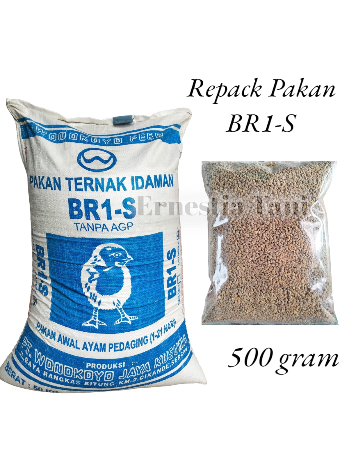 REPACK 500 Gram BR1-S Pakan Jadi Starter Ayam Pedaging Umur 8-21 Hari ...