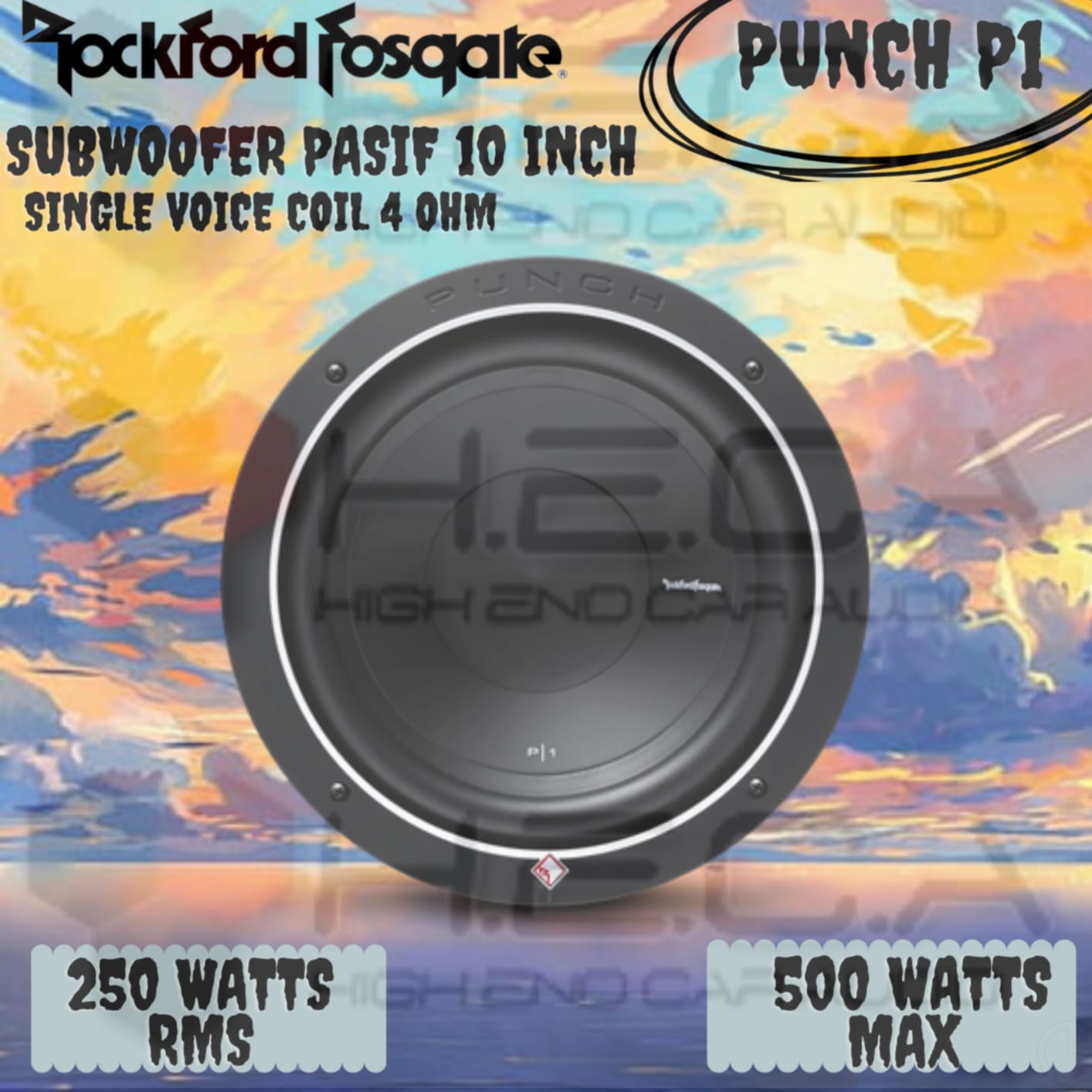 Rockford Fosgate Punch P1 Subwoofer Pasif 10" Single Coil Bass 10 inch | Lazada Indonesia