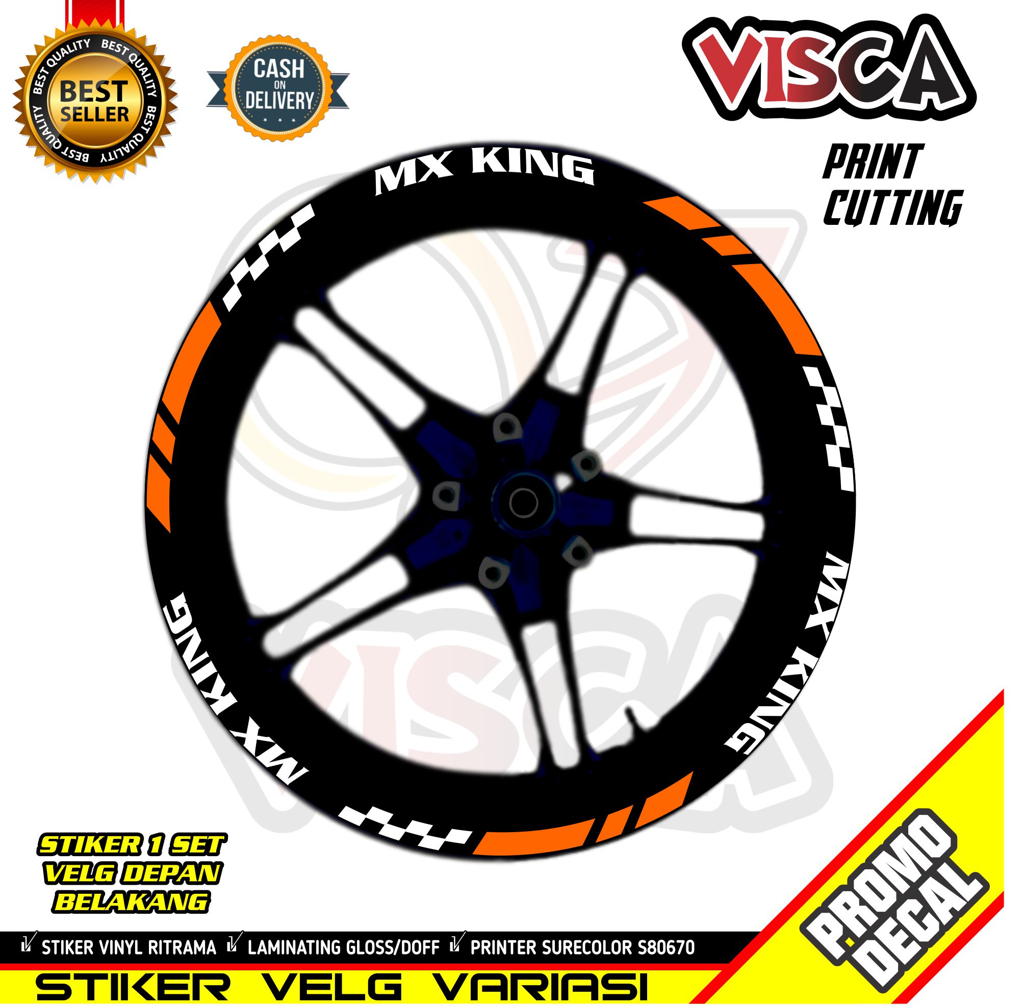 Stiker Velg List Velg Motor Stiker Velg MX King Motif Flag | Lazada ...