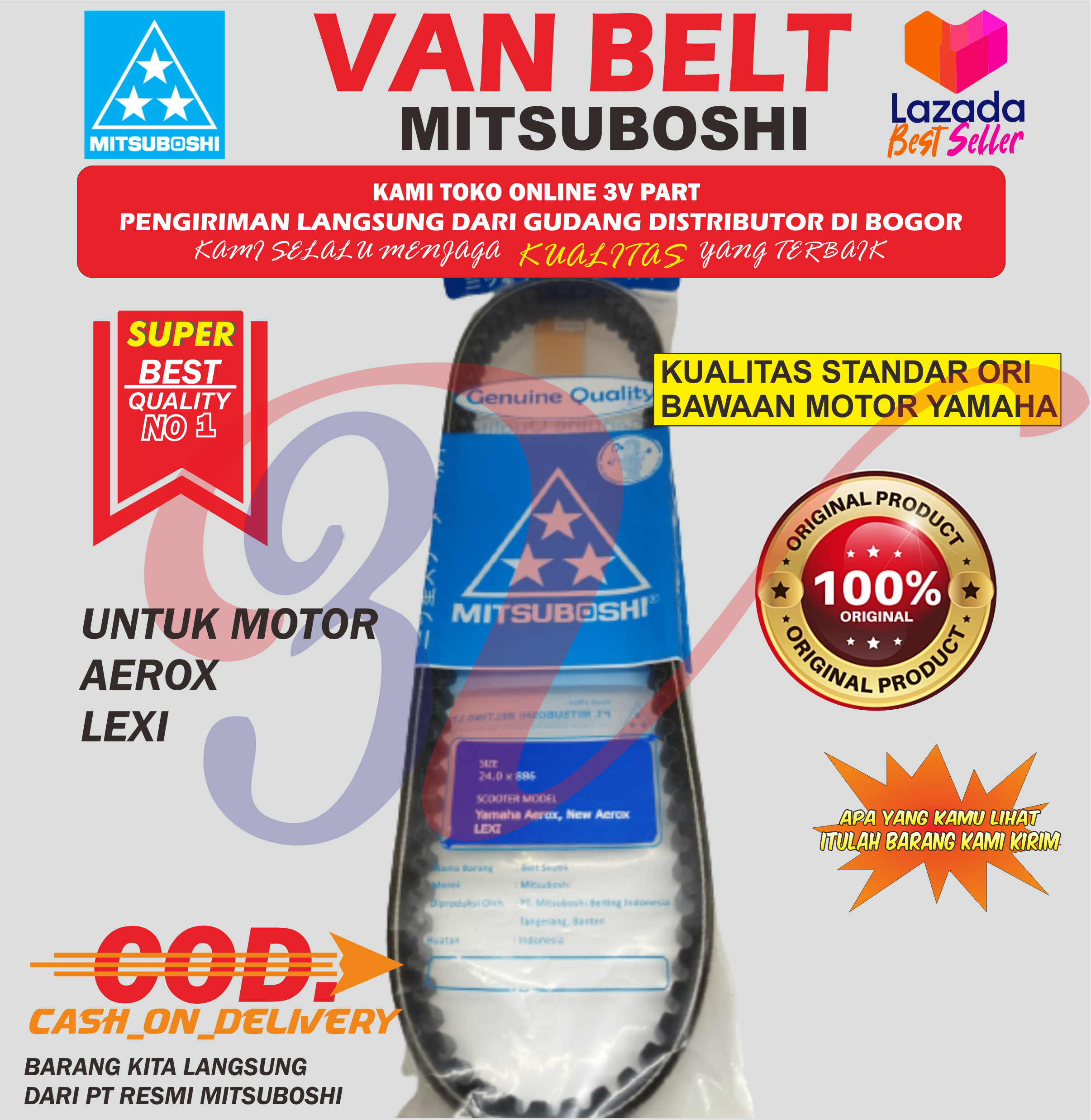 VANBELT MITSUBOSHI AEROX | Lazada Indonesia