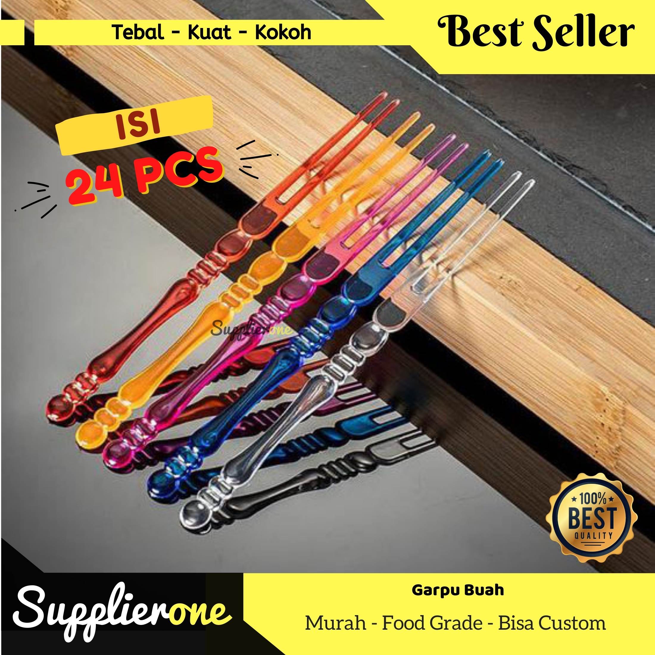Garpu Buah / Garpu Kue / Garpu Plastik / Garpu Transparan / Garpu ...