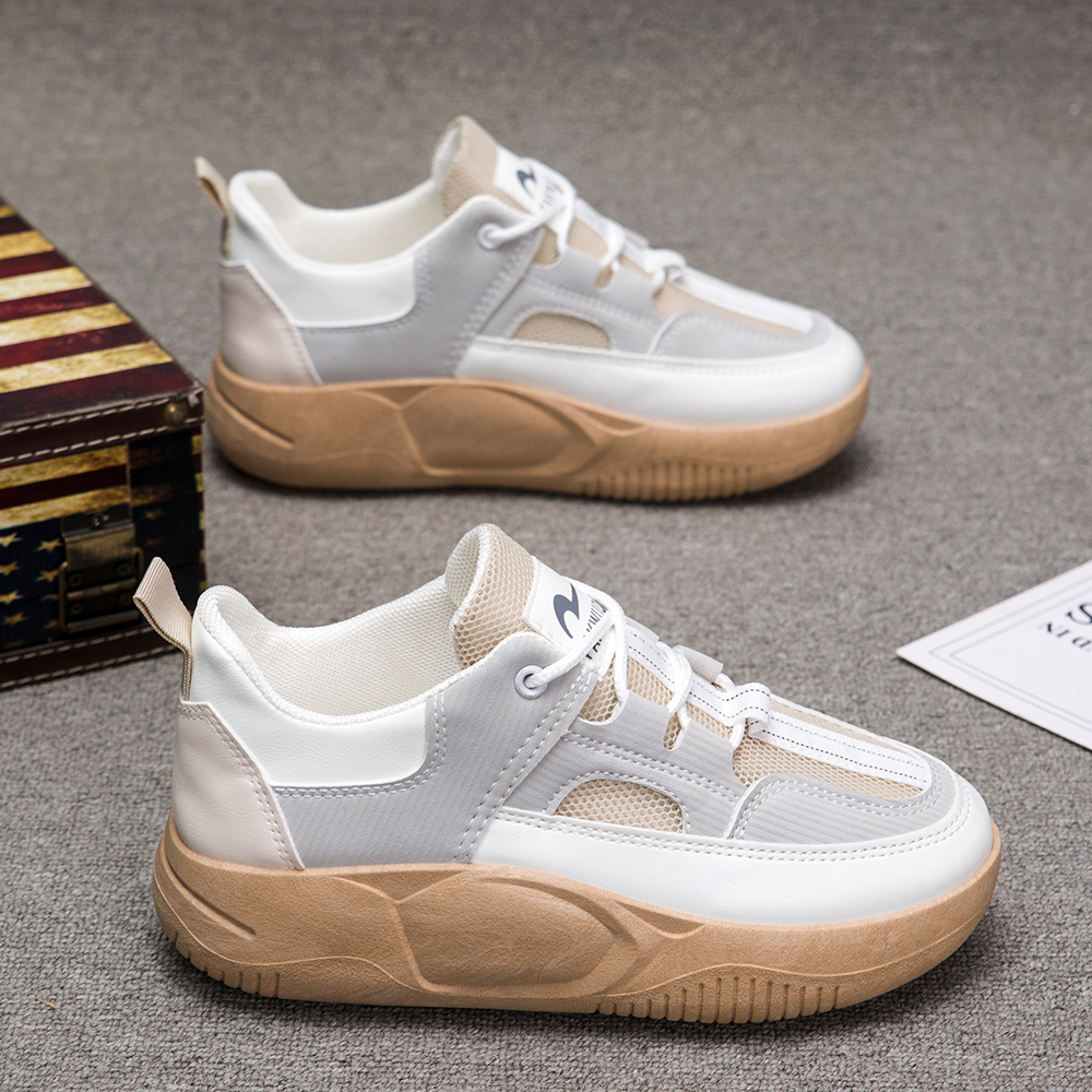 Sepatu Sneakers Wanita Korean Style KITSUNE Bahan Suede Elastis Dan ...