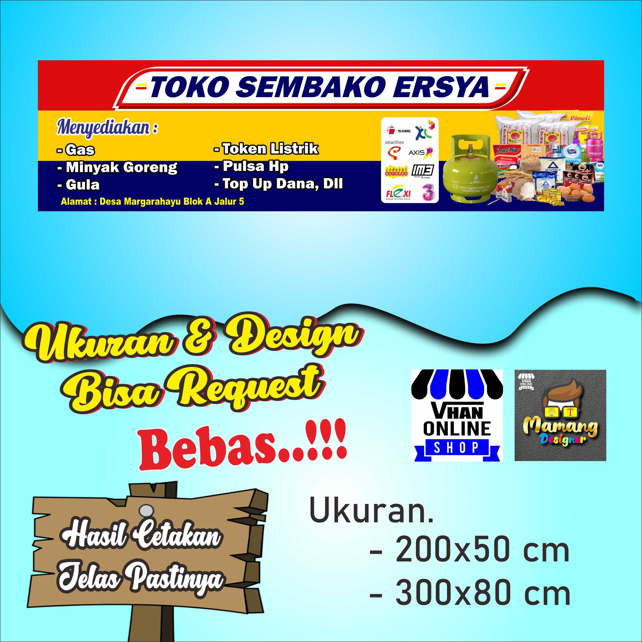 Spanduk, Banner, Mmt Toko Sembako dengan Request Nama | Lazada Indonesia
